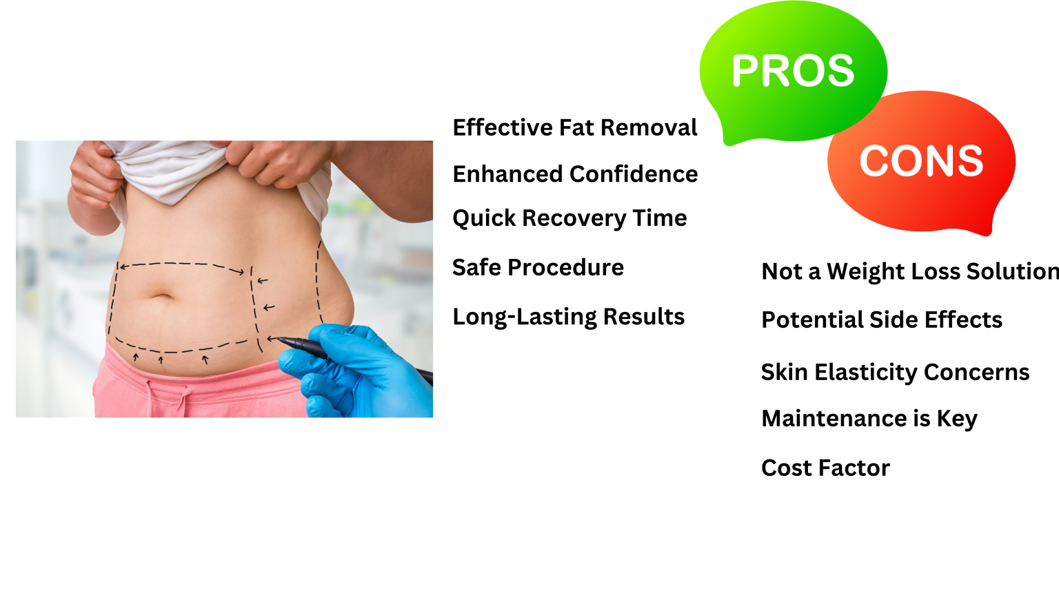 5 Pros and 5 Cons of Liposuction Surgery